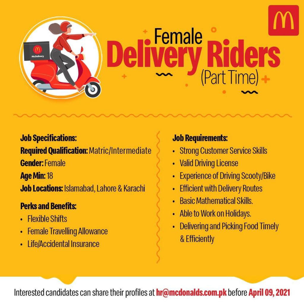 McDonald’s is hiring female riders for delivery - Cutacut.com